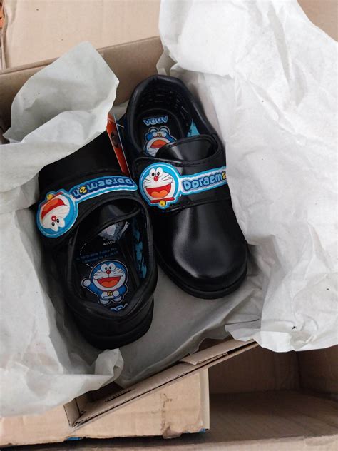 รองเท้านักเรียนเด็ก Doraemon 41a09 C1หนังดำ Addaโดเรมอน Nim Shop Thaipick