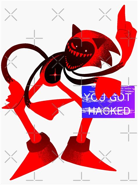 fnf sonic exe fatal error sonic sticker for sale by ruvolchik redbubble