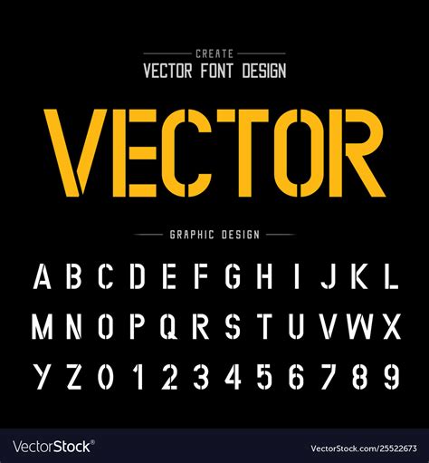 Tech Font And Alphabet Technology Style Typeface Vector Image