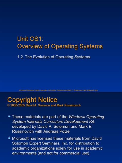 Unit Os1 Overview Of Operating Systems Pdf Windows Nt Operating System