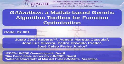 Gatoolbox A Matlab Based Genetic Algorithm Gatoolbox A Matlab Based