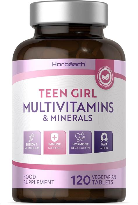 Teen Girls Multivitamin 120 Vegetarian Tablets With Vitamins