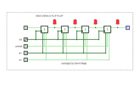 Circuitverse Serial In Serial Out Shift Register D Flip Flop