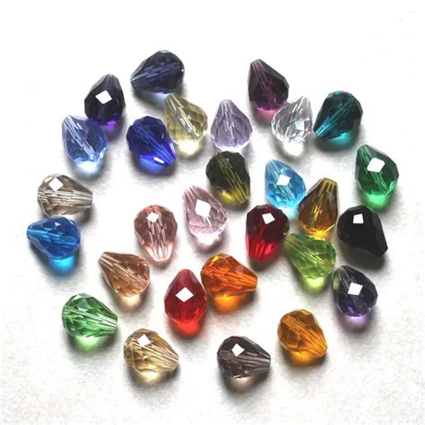 Бусины в форме груши 12x10 мм 100 шт лот граненые Хрустальные стеклянные бусины в форме