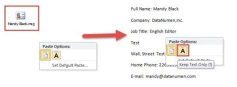 2 Methods To Insert Outlook Contact Info Into A Word Document Data