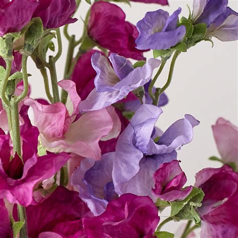 Artificial Sweet Pea Bouquet Bushes Bouquets Floral Supplies