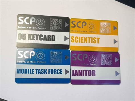 SCP Cosplay Prop Keycard SCP Secret Lab And Containment Breach Replica Etsy