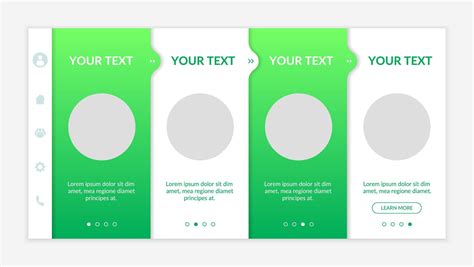 Environmental Entrepreneurship Onboarding Vector Template Responsive Mobile Website With Icons