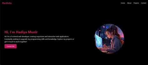 hadiya munir on linkedin reactjs tailwindcss portfolio responsive