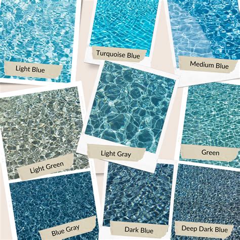 Pool Finishes Water Color Guide Npt Interior Pool Finishes Nptpool Com
