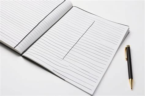 Premium Photo Notebook Margin Background With Copy Space