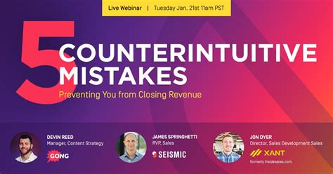 The Daily Sales On Linkedin Sales Webinar 5 Counterintuitive Sales Mistakes Preventing You From