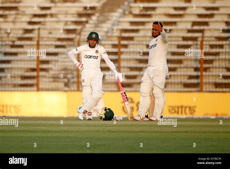 Bangladeshi Batter Mushfiqur Rahim L And Yasir Ali R During Bangladesh And Pakistan First