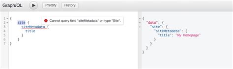 Just Wondering Why I Have An Error Cannot Query Field Metadata On Type