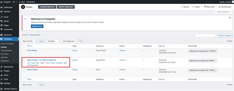 How To Edit The Side Menu Popup Fotografo Elementor Theme Vamtam Elementor Themes