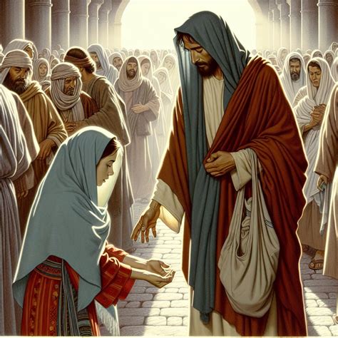 Bleeding Woman Touch Bible Art