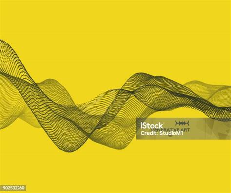 포스터 책 표지 전단지 배너에 대 한 물결 모양 배경 동적 효과입니다 3차원 형태에 대한 스톡 벡터 아트 및 기타 이미지 3