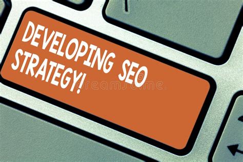 Word Writing Text Developing Seo Strategy Business Concept For Process Of Tailoring Your