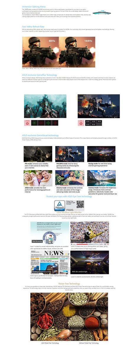 Buy Asus Curved Hz Eyecare Gameplus Tuv Va H Pre Order Online Australia Evatech