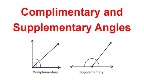 Complementary And Supplementary Angles Youtube