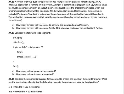 solved a4 16 a system with two dual core processors has four