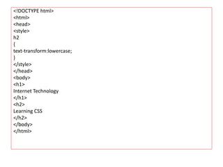 Css Text Formatting PPTX