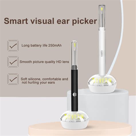 Gehu Y10 Visual Ear Spoon Endoscope With Charging Base Otoscope Digging