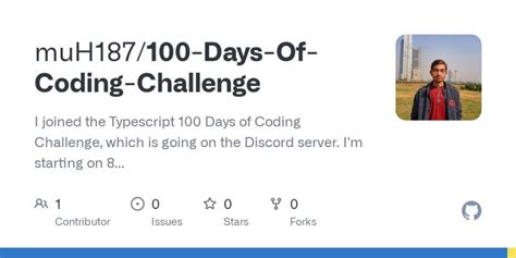 github muh187 100 days of coding challenge i joined the typescript