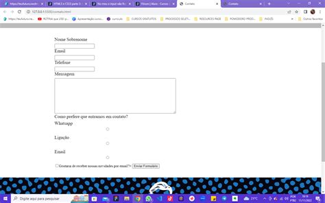 Dúvida Meu Input NÃo Ficou Alinhado Html5 E Css3 Parte 3 Trabalhando Com Formulários E