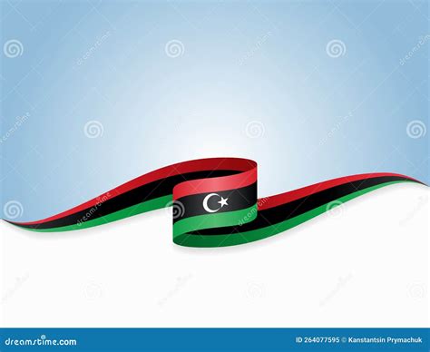 Libyan Flag Wavy Background Layout Vector Illustration
