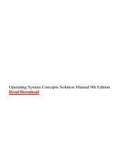 Operating System Concepts Solution Manual Th Edition Pdf Operating System Concepts Solution