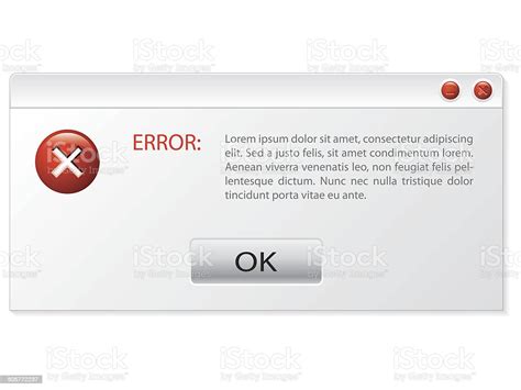 Customizable Error Window Stock Illustration Download Image Now