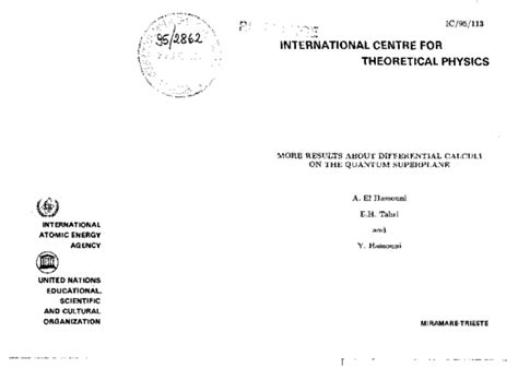 Pdf More Results About Differential Calculi On The Quantum Superplane