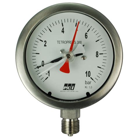 Pressure Gauge Fitted With Min Max Drag Pointer Pci Instruments