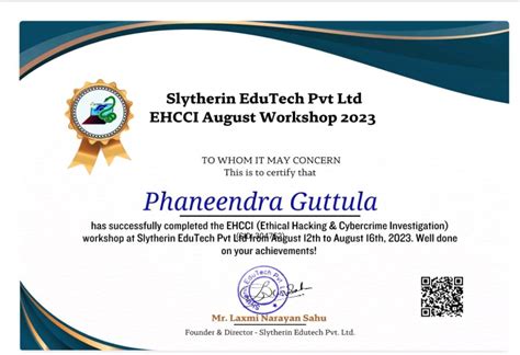 Phaneendra Guttula On Linkedin Slytherinedutech Hacking Cybercrime