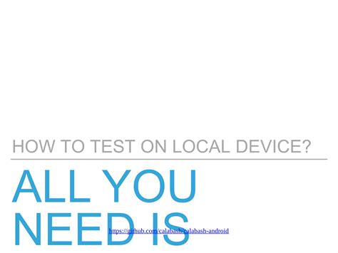 Calabash Automated Test Ppt