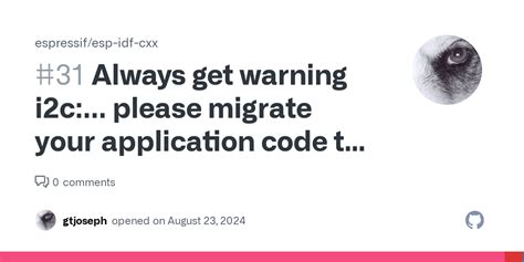 Always Get Warning I2c Please Migrate Your Application Code To Adapt `driveri2cmasterh