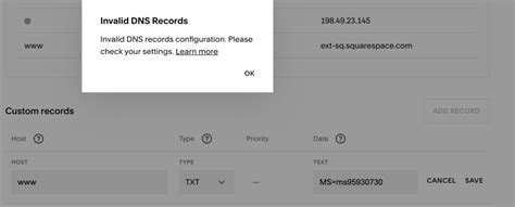 Cant Connect Microsoft 365 Email To Custom Squarespace Domain Name