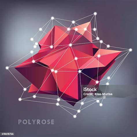 추상 다각형 형상 배경 컴포지션 낮은 폴리 미래 지향적 디자인 3차원 형태에 대한 스톡 벡터 아트 및 기타 이미지 3차원 형태 디자인 디자인 요소 Istock