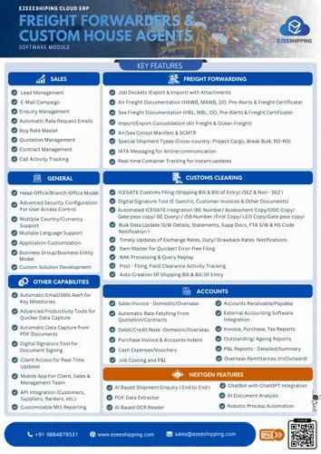 Logistics Erp Software Development Free Demo Available Single User At