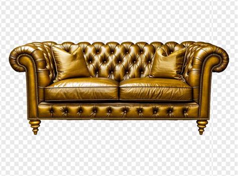 A Gold Couch With A Gold Design On It Premium Ai Generated Psd