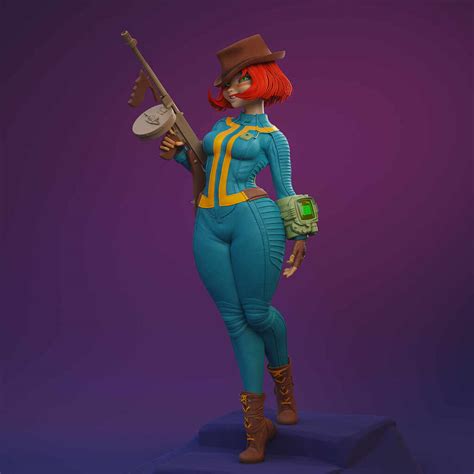 Vault Girl Fan Art Zbrushcentral