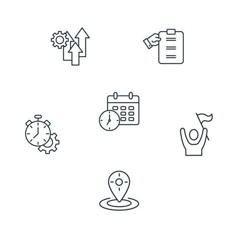 Performance Management Icons Set Performance Management Pack Symbol