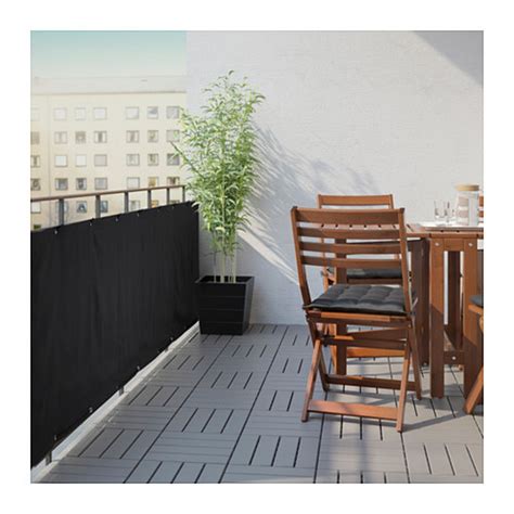 Ikea Dyning Patio Balcony Wind Sun Shield Shade Black Yard Privacy