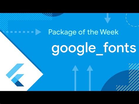 Google Fonts Flutter Package