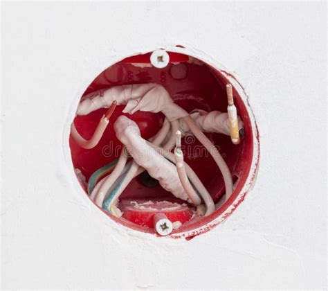 Installing A Socket In A White Wall Stock Photo Image Of Building