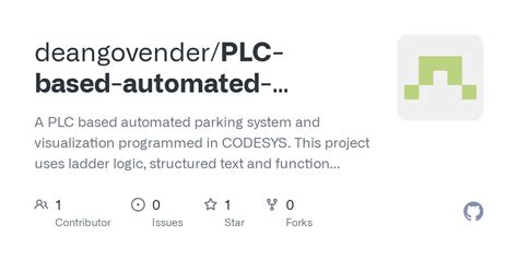Github Deangovenderplc Based Automated Parking System A Plc Based