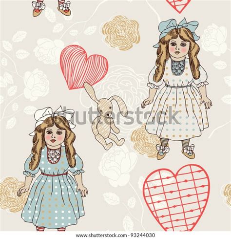 Retro Style Vector Seamless Fabric Pattern Stock Vector Royalty Free 93244030 Shutterstock