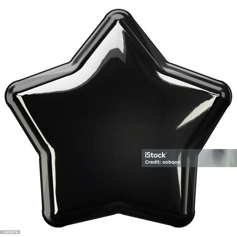 흰색 배경에 고립 된 현실적인 금속 검은 별 광택 어두운 3d 트로피 스타 아이콘입니다 리더십의 상징 3d 그림 개념에 대한 스톡 사진 및 기타 이미지 Istock