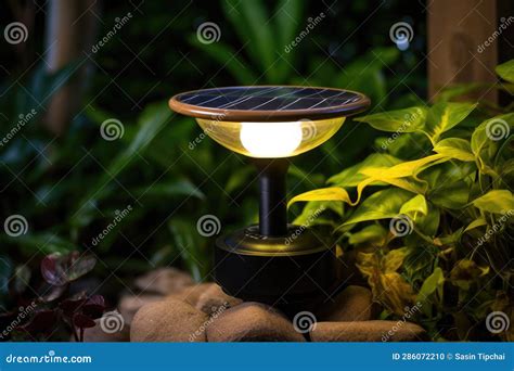 Small Solar Powered Led Light With Motion Sensor Stock Illustration Illustration Of Battery
